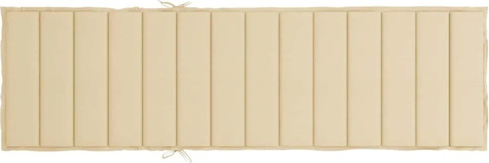 Poduška na lehátko béžová 200 x 70 x 3 cm oxfordská látka 314221
