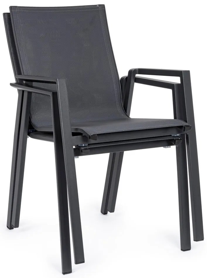 BIZZOTTO zahradní jídelní židle KRION antracit 0663160