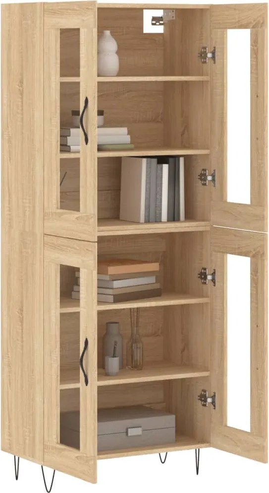 Skříň highboard dub sonoma 69,5 x 34 x 180 cm kompozitní dřevo 3198308