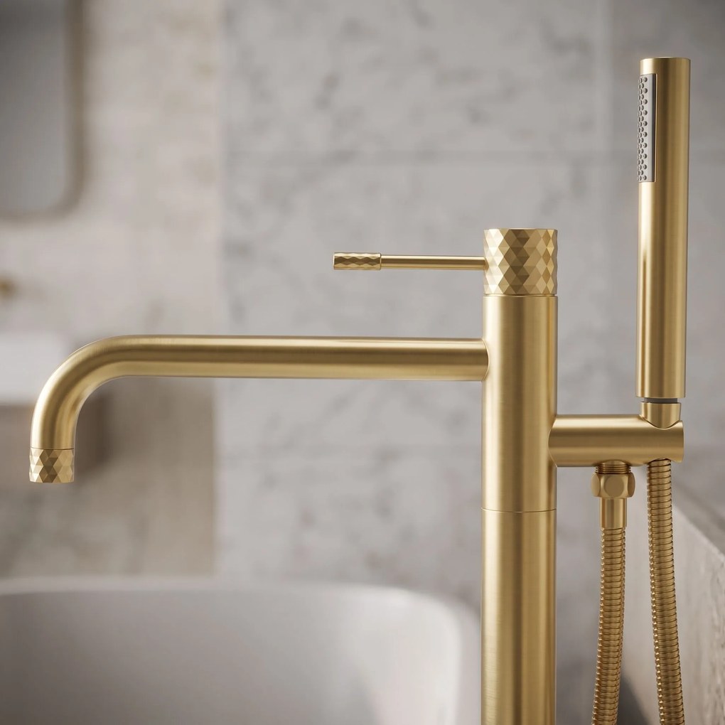 Rea, Volně stojící baterie Rea Lungo Diamond Brush Gold, REA-B2246