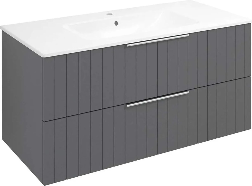 Sapho Cirasa - Umyvadlová skříňka Strip 100x52x46 cm, 2x zásuvka, carina CR100-4141S