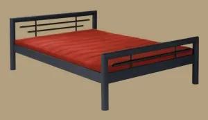 Nábytek ATIKA s.r.o. Kovová postel ROSE Povrchová úprava: černá/stříbrná, Rozměr: 160 x 200 cm