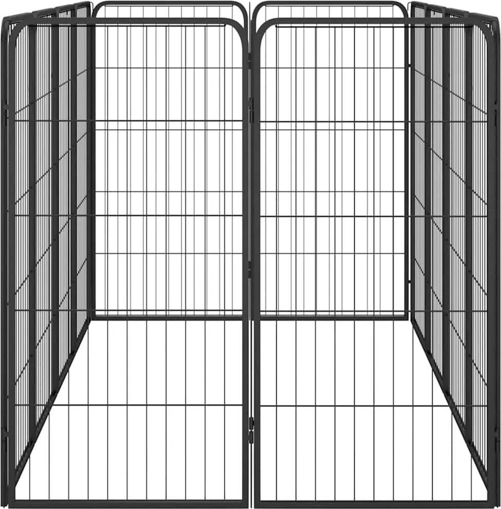 12panelová ohrádka pro psy černá 50 x 100 cm práškovaná ocel 3115959
