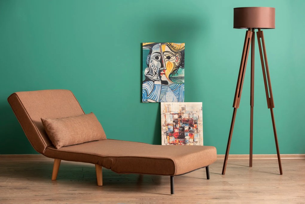 Hanah Home Rozkládací křeslo FOLDE hnědé