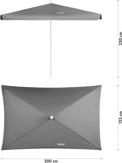 NC7826 SLUNEČNÍK 200x125 CM NILS CAMP