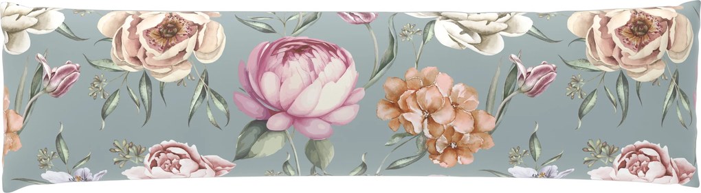 Livarno® Potah na polštář z mikrovláknitého saténu, 40 x 145 cm (květiny)