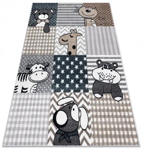 Dywany Łuszczów Dětský kusový koberec Fun Pets grey ROZMĚR: 200x290
