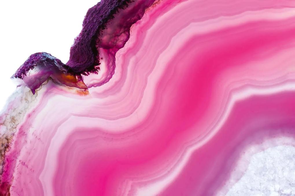 DIMEX | Samolepicí vliesová fototapeta na zeď Růžový achát MA-5-2461 | 375 x 250 cm | bílá, fialová, růžová