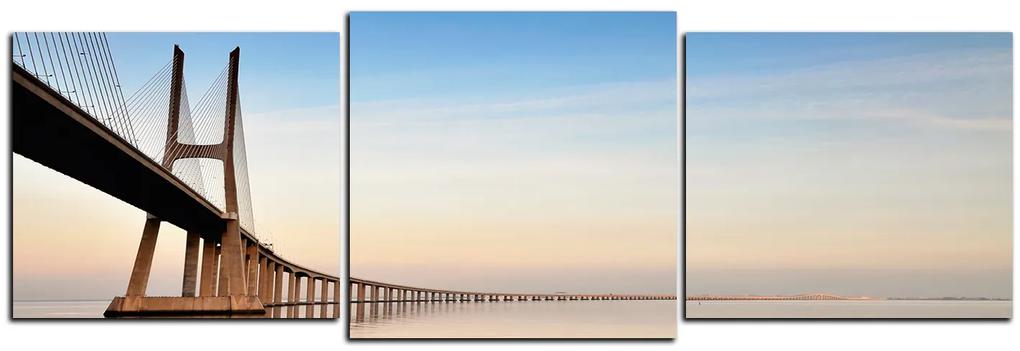 Obraz na plátně - Most Vasco da Gama - panoráma 5245D (120x40 cm)