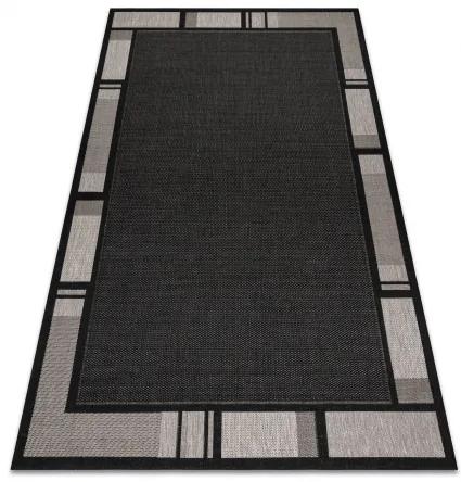 Dywany Luszczow Kusový koberec SIZAL FLOORLUX 20195 černý / stříbro Rozměr koberce: 120 x 170 cm