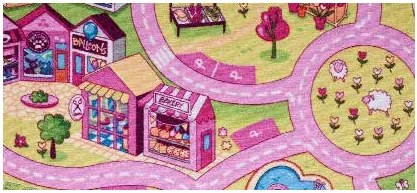 IDEAL DĚTSKÝ METRÁŽOVÝ KOBEREC PINK TOWN 8201 BARVA: Vícebarevný, ŠÍŘKA: 4 m