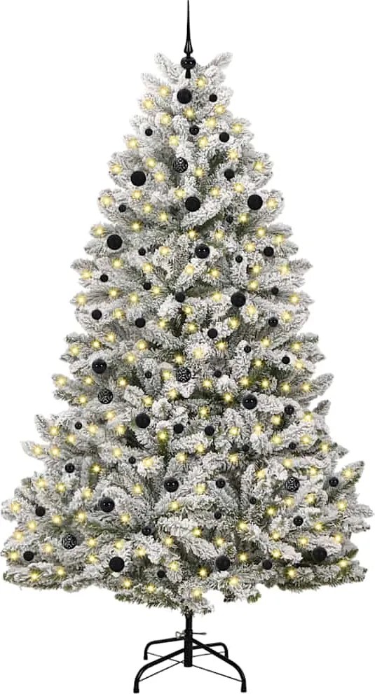 Umělý vánoční stromeček 240 cm 300 LED Teplá bílá PVC a ocel 3395767