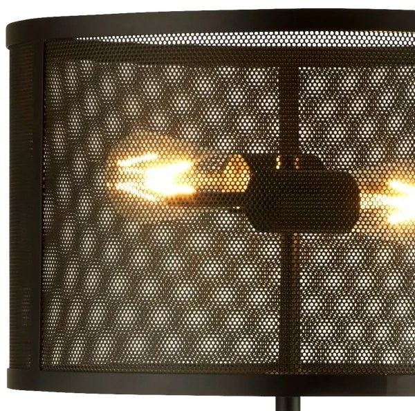 Searchlight EU2832-2BK - Stojací lampa FISHNET 2xE27/60W/230V černá