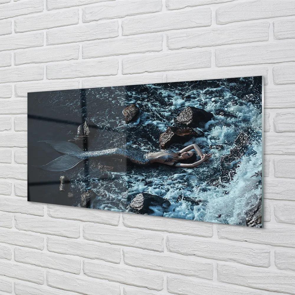 akrylový obraz mořská siréna 140x70 cm