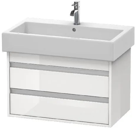 Duravit Ketho - Umyvadlová skříňka 48x75x44 cm, 2 zásuvky, lesklá bílá KT663702222
