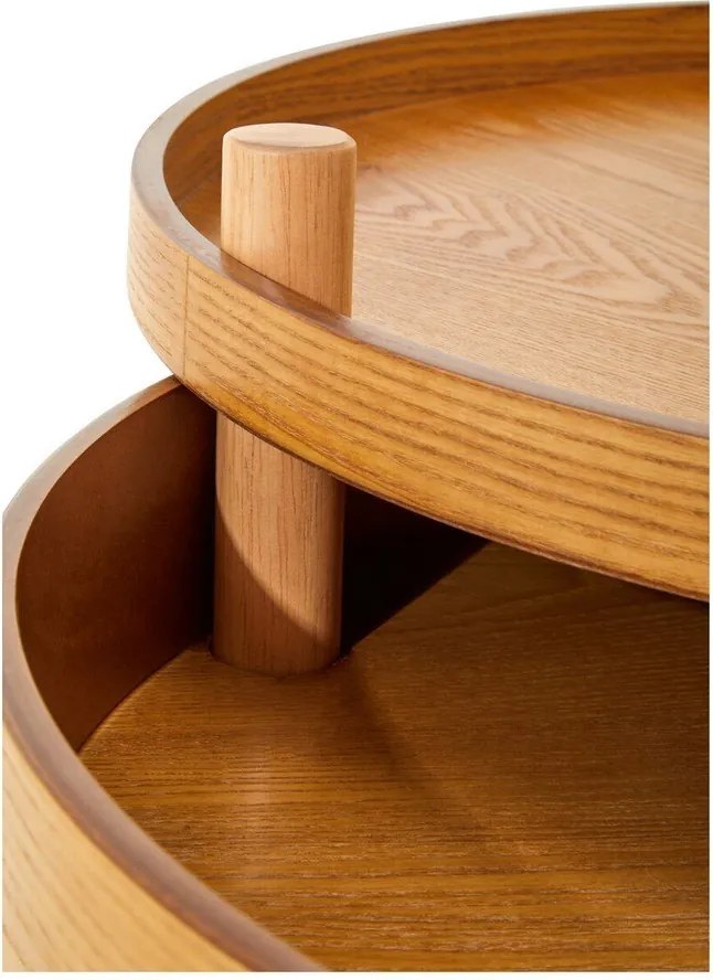 Kulatý odkládací stolek v dekoru borovice ø 60 cm Viborg – Premier Housewares