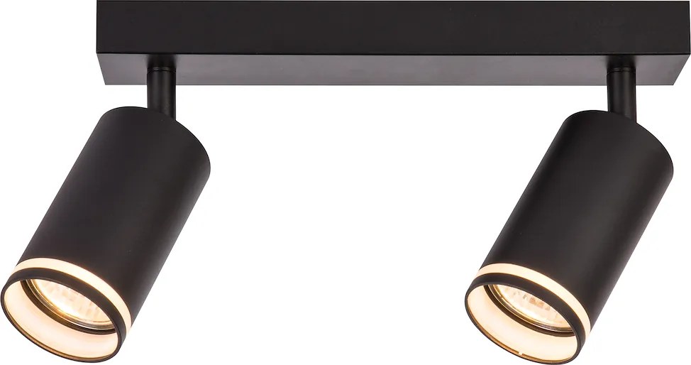 Bodové svítidlo Pipe Ring, 2x černé kovové stínítko, b