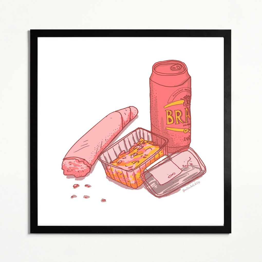 Filip Zatloukal | Český deník Rám: Bílý, Velikost: 50 x 50 cm