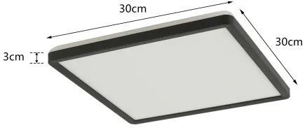 Brilagi - LED Koupelnové svítidlo ULTRA SLIM LED/18W/230V 30x30 cm černá IP54