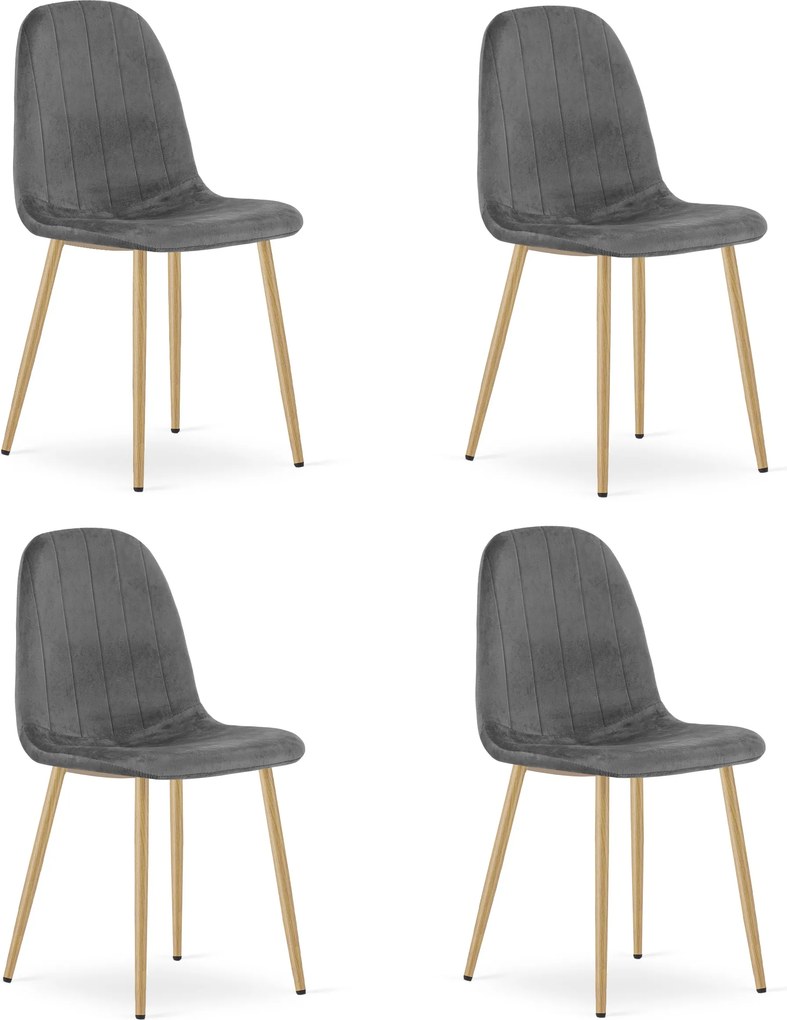 Jídelní židle PADVA VELVET, tmavě šedá