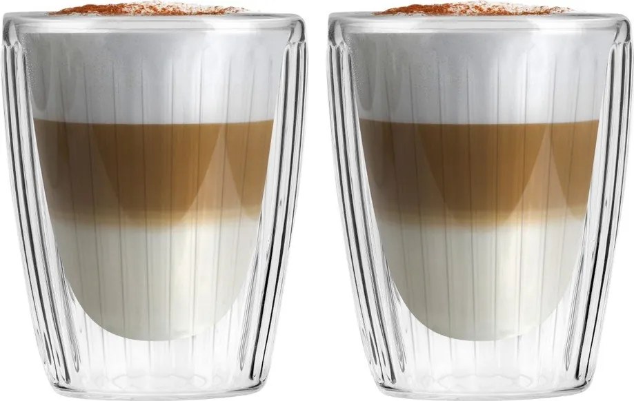 Skleněné hrnky v sadě 2 ks na cappuccino 250 ml Livio Duo – Vialli Design