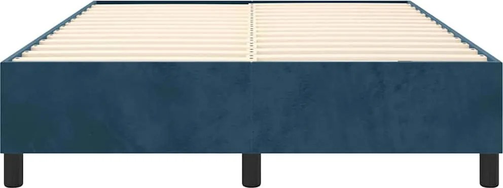 Rám postele s boxspringem tmavě modrý 140x190 cm samet 3121118