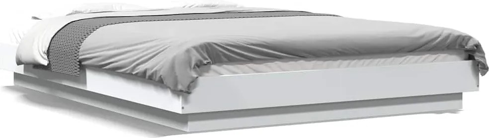 Rám postele s LED osvětlením bílý 120 x 190 cm kompozitní dřevo 3281140