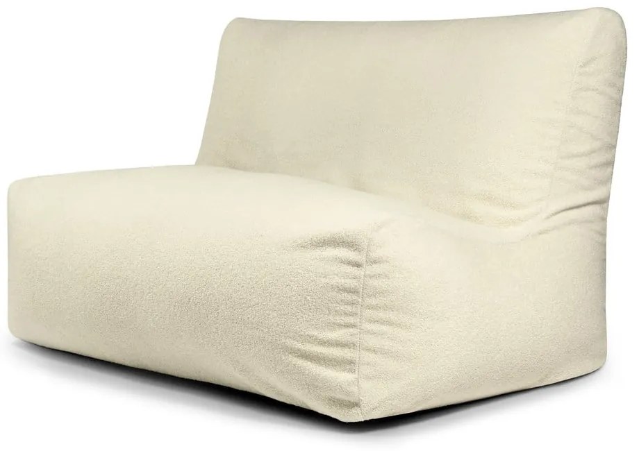 Krémový sedací vak z textilie bouclé Sofa Seat Lounge – SLOWDOWN