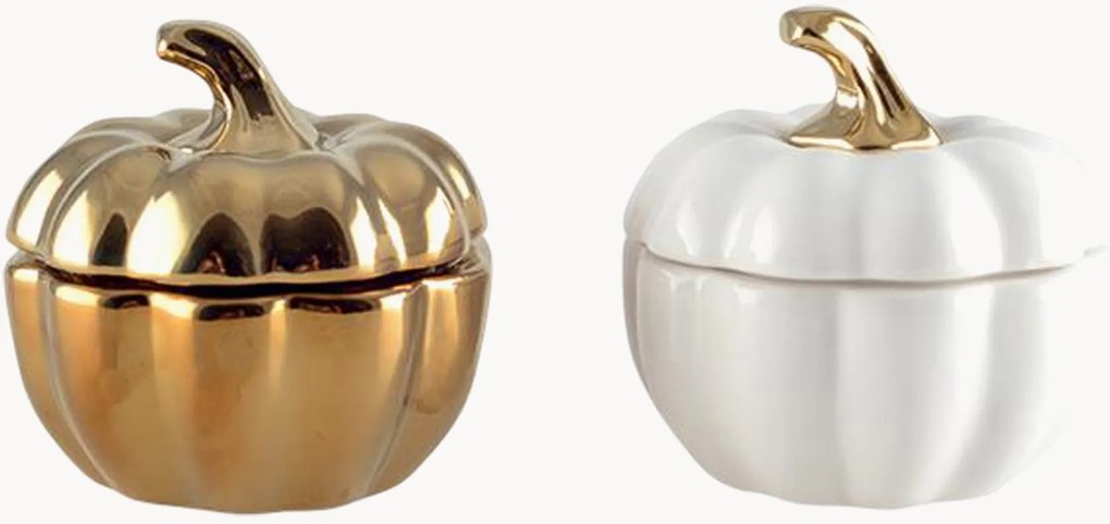 Sada porcelánových svícnů na čajové svíčky Pumpkin, 2 díly