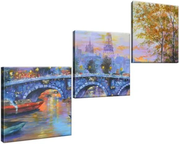 Tištěný obraz Na mostě v Paříži 120x80cm 3536A_3O