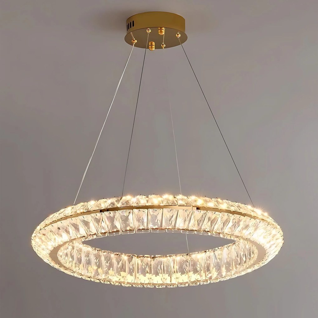Toolight Toolight, LED stropní svítidlo 80cm, 45W, 4000K, APP1769-CP, zlatá, OSW-04347