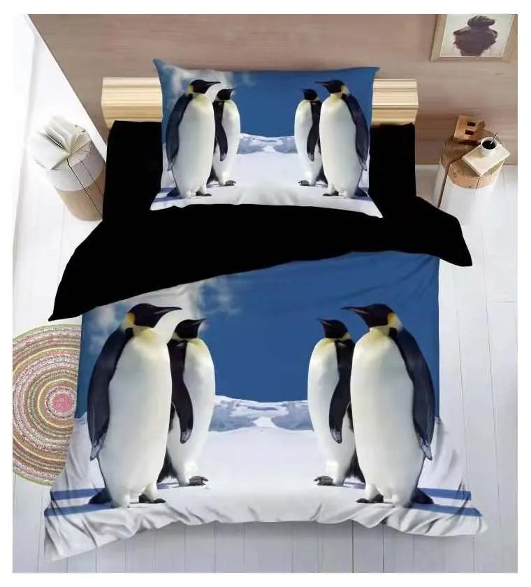 Oboustranné 3D povlečení Penguins