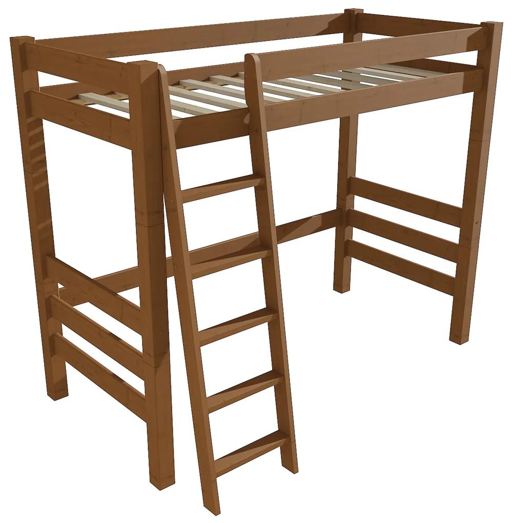 Vomaks Patrová zvýšená postel 8X8 11A Rozměr: 80 x 200 cm, Barva: surové dřevo