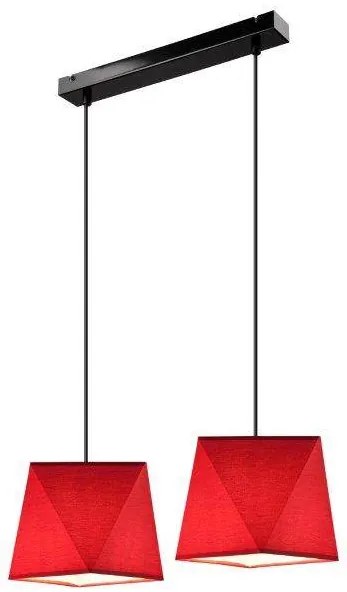 Závěsné moderní osvětlení na lanku LACRO, 2xE27, 60W, červené Ruel LACRO LM 2.86