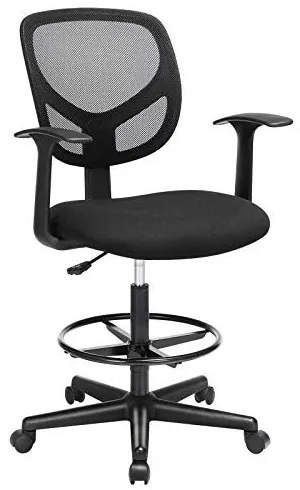 Goleto Ergonomická kancelářská židle s výškou sedáku 55-75 cm | černá