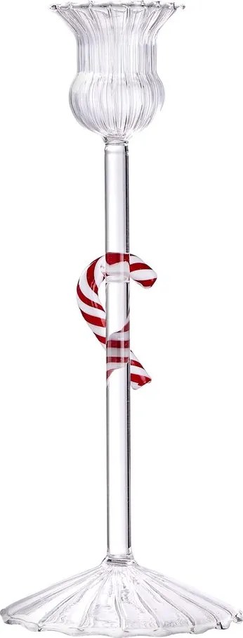 MERRY & BRIGHT Svícen "Candy Cane" - čirá