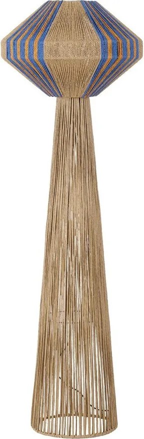 Modrá/v přírodní barvě provazová stojací lampa (výška 152 cm) Abby – Nova Luce