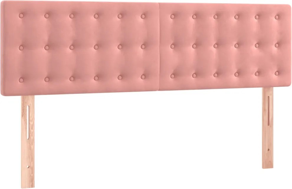Box spring postel s matrací růžová 140x200 cm samet 3141550