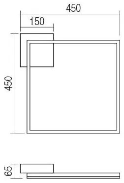 Redo 01-1638 - LED Stmívatelné stropní svítidlo KLEE LED/30W/230V 45x45 cm bílá
