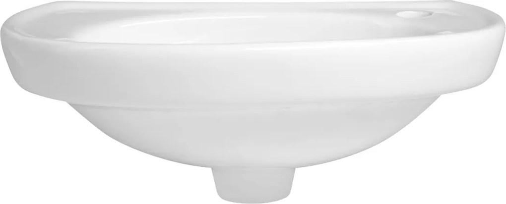 Bruckner Winz keramické umývátko 46 x 27 cm s otvorem pro baterii bez přepadu bílá 201.101.0