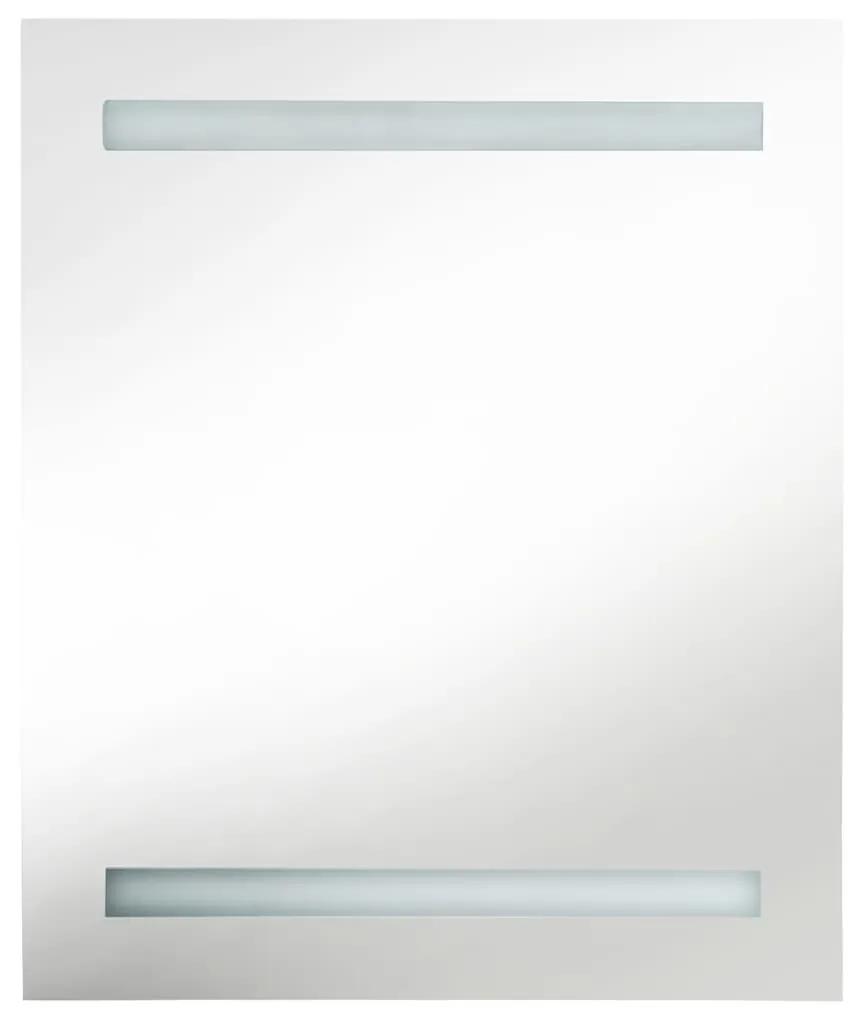 vidaXL LED koupelnová skříňka se zrcadlem šedá 50 x 14 x 60 cm
