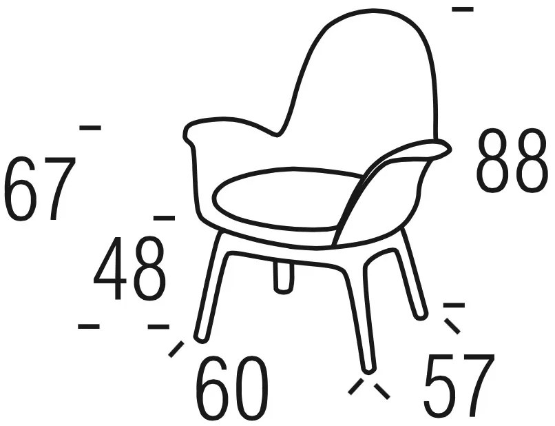 Beltá / Frajumar designová křesla Even výska sedáku 48cm