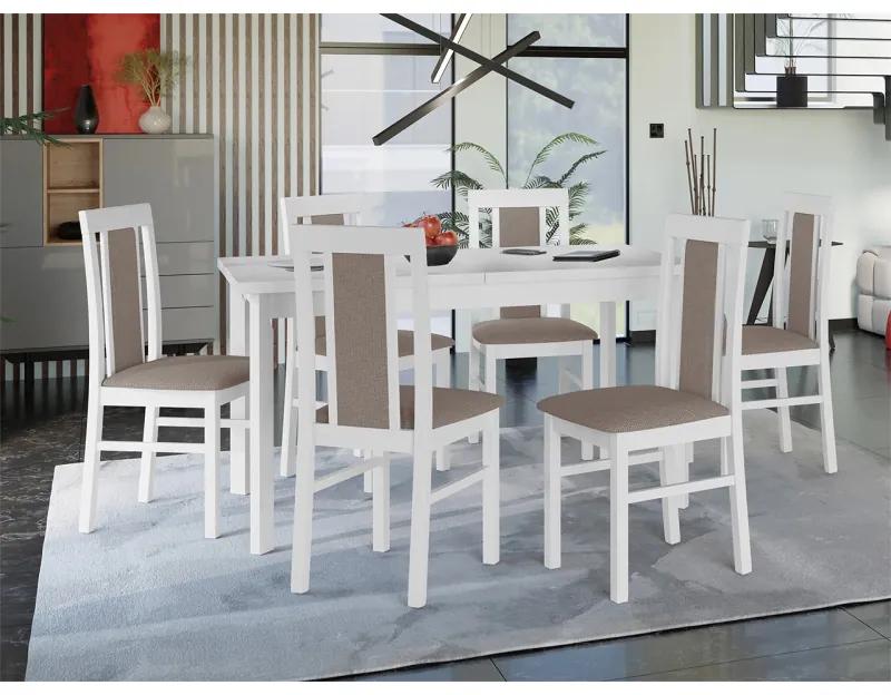 Rozkládací stůl se 6 židlemi - AL34, Barva dřeva: olše-L, Potah: 25x - Paros 2