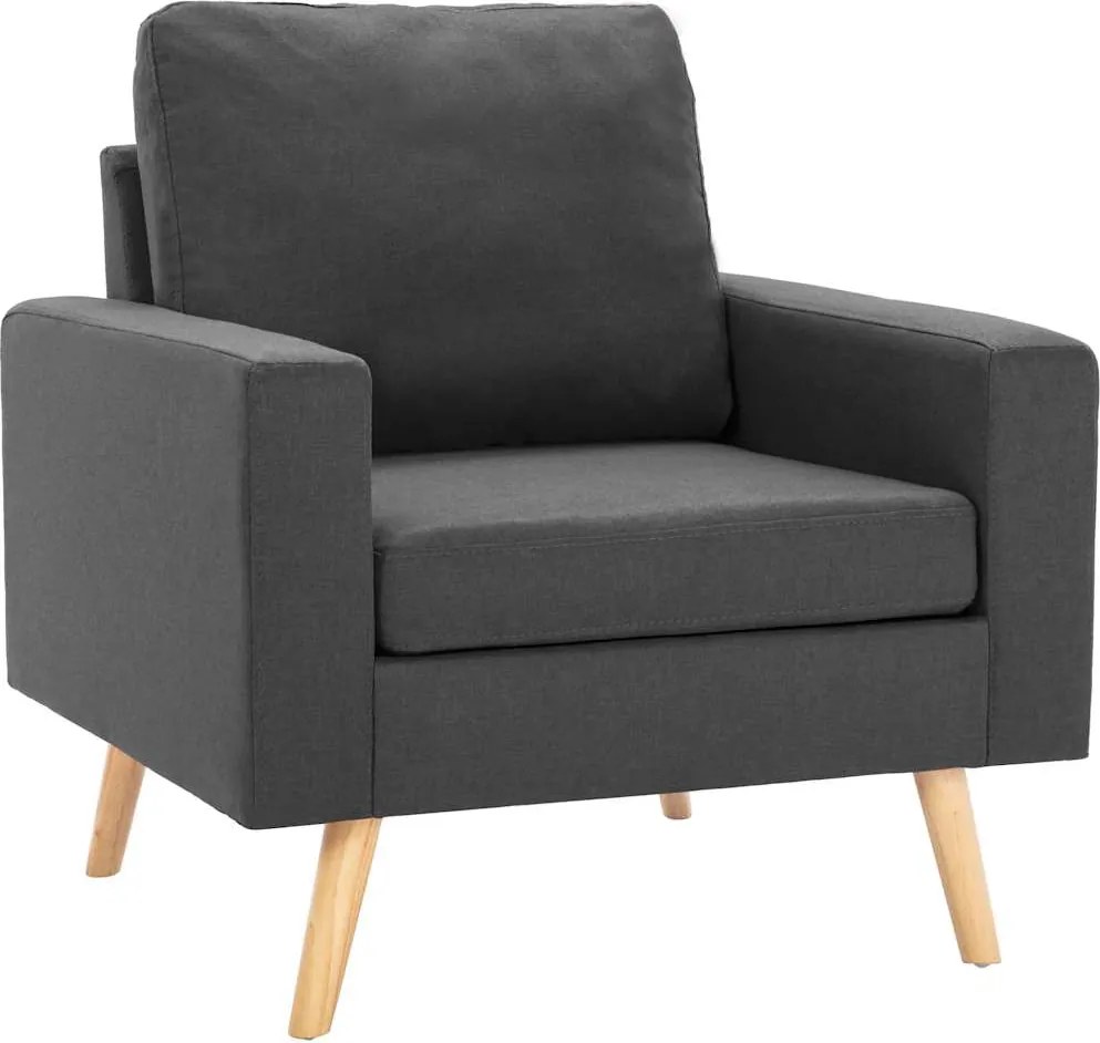 Křeslo tmavě šedé textil 288694