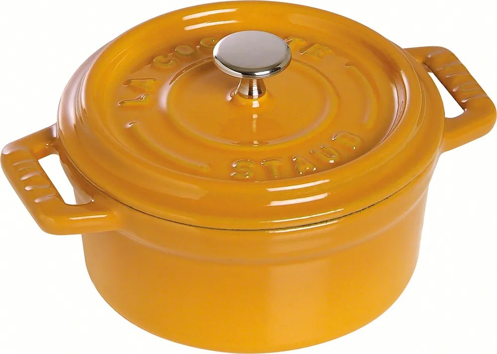 Staub Litinový hrnec s poklicí Cocottes hořčicová 26 cm 5,2 l