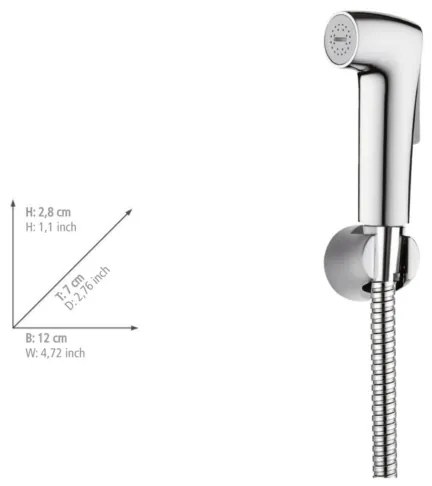 WENKO 23999100 - Bidet set WATERSAVING SYSTEM 12x7 cm lesk. chrom/stříbrná