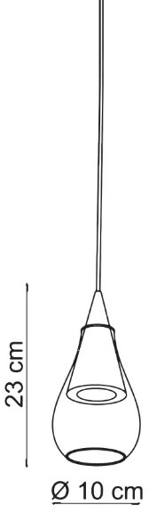 Sikrea Závěsné svítidlo SOSPESI Ø10 cm, 1xGU10 Barva skla: Jantarová, Barva montury: Matná bílá, Typ montury: Přisazená s válcovou průchodkou