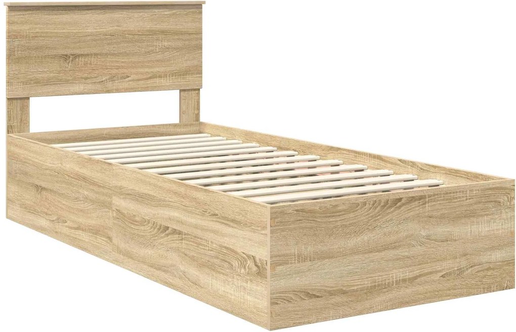 Rám postele s čelo Sonoma dub 75 x 190 cm Kompozitní dřevo 3408720