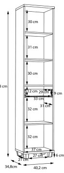 Koupelnová skříňka VENOM bílá/dub artisan