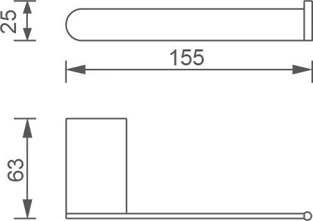 Novaservis - Závěs toaletního papíru Titania Naty černá, 66610,5